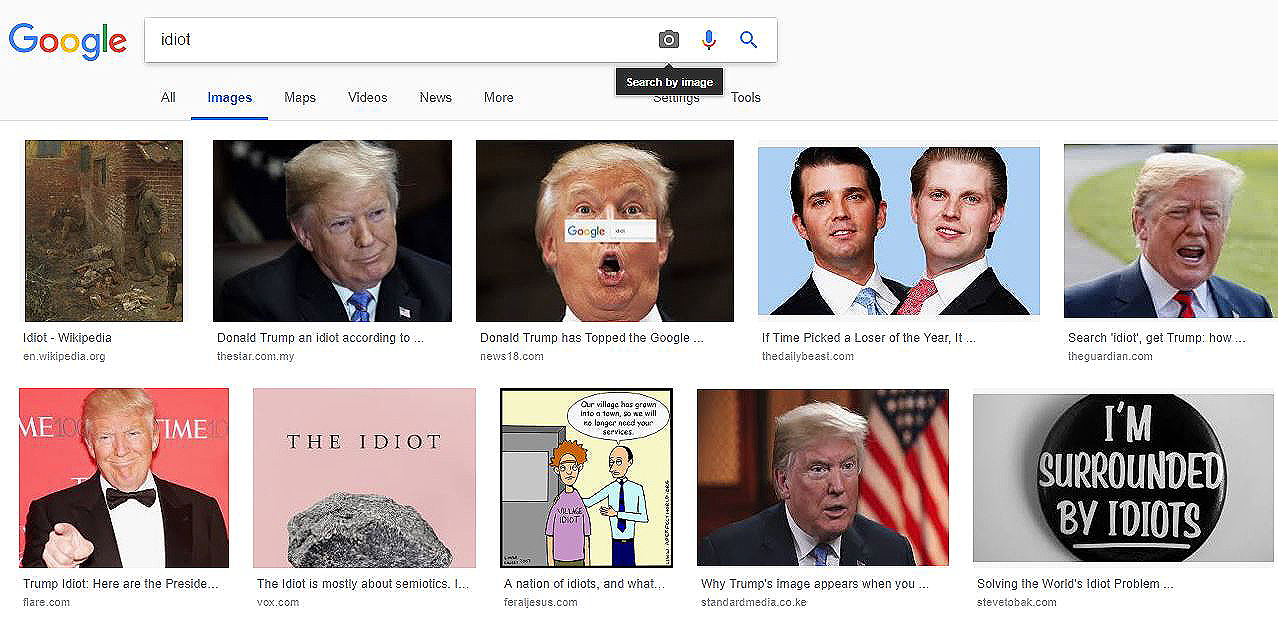 Google CEO explains why Donald Trump comes up in search for 'idiot ...